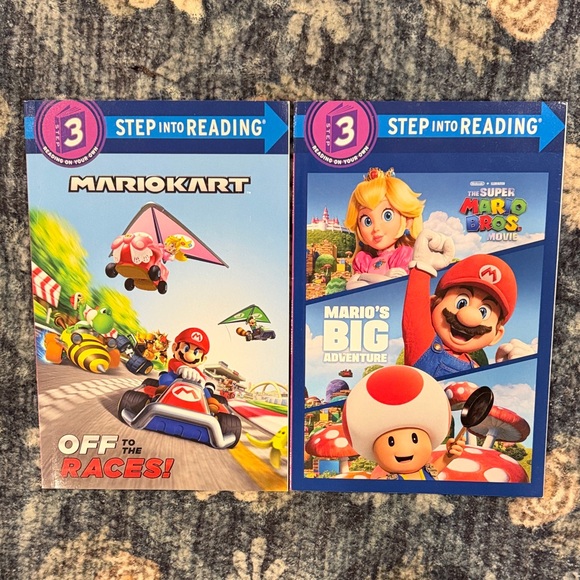 Other | Mario Kart And Super Mario Bros Step Into Reading Books | Poshmark